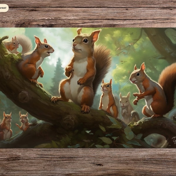 Squirrel Playmat Mtg - Etsy