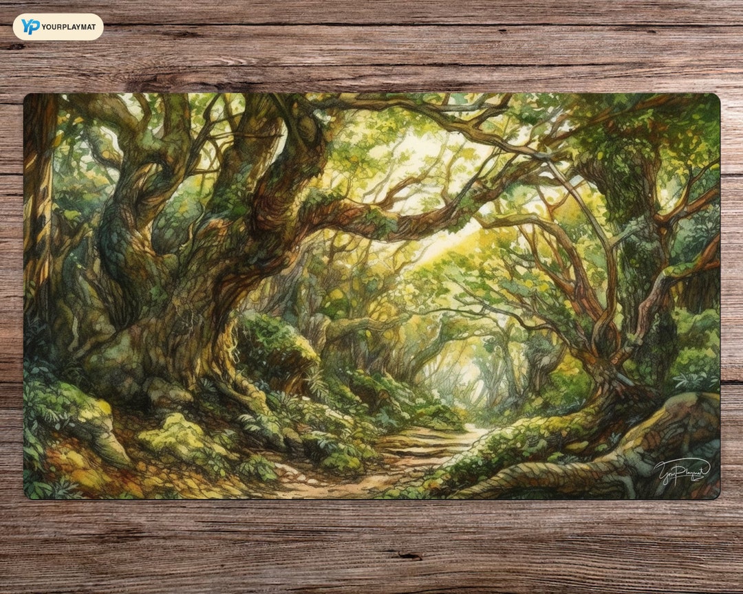 Mystic Forest Passage MTG Playmat 24 X 14 Inches MTG Gifts Magic the ...
