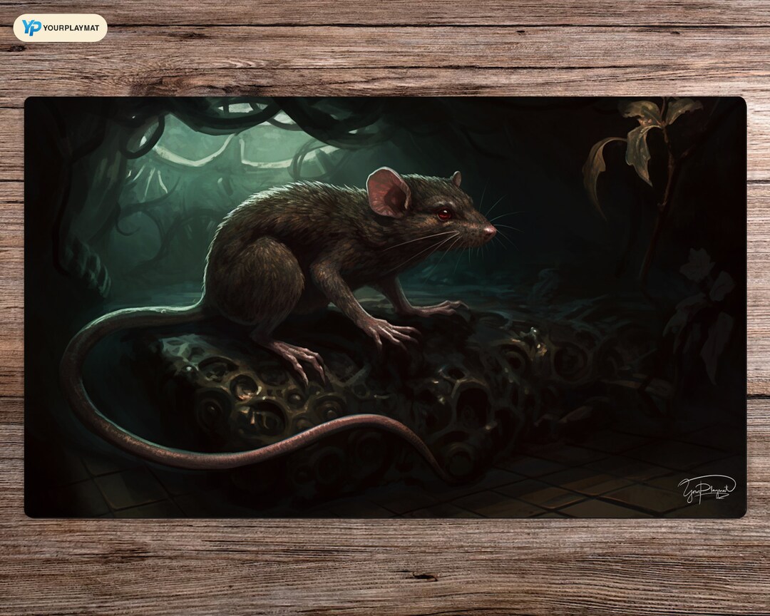 Shadowy Rat Playmat MTG Spielmatte 24 X 14 Inches MTG Geschenke MTG ...