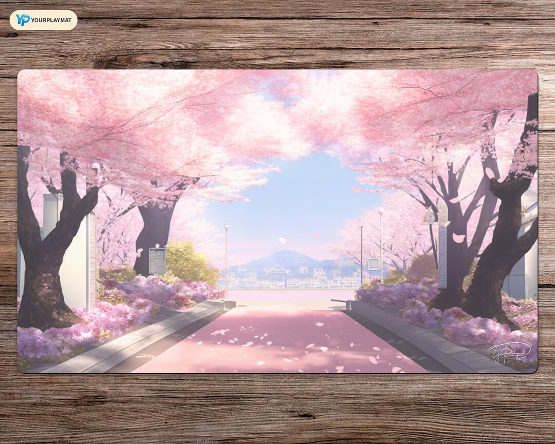 Pathway Through the Cherry Blossom MTG Playmat 24 X 14 Inches MTG Gifts ...