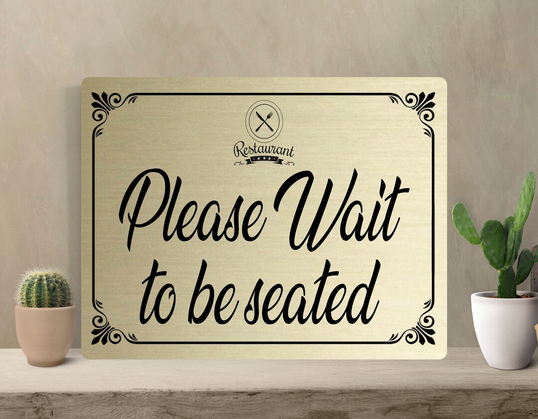 Personalised Metal Bar Restaurant Café Sign Plaque Brushed Grained ...