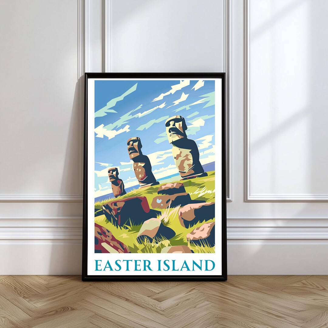 Easter Island Poster East Island Wall Art East Island Travel Print East ...