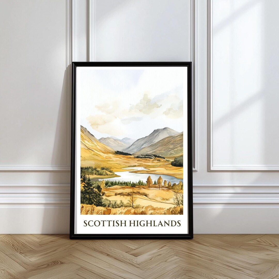 Scottish Highlands Poster Scottish Highlands Wall Art Scottish ...