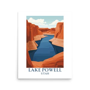Lake Powell Poster Lake Powell Wall Art Home Decor Gift for Utah Nature ...