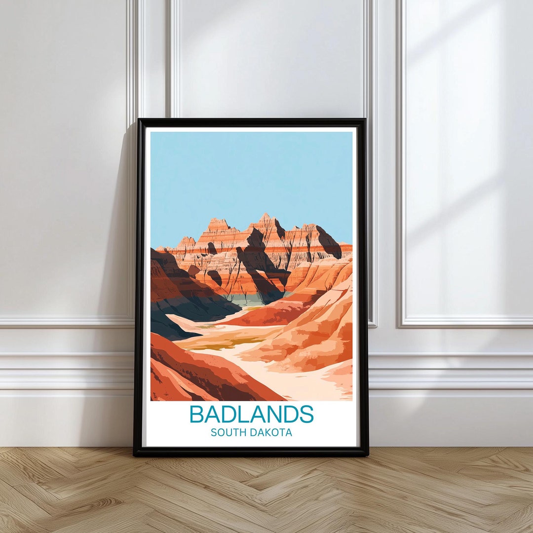 Badlands Poster Badlands Wall Art Badlands Wall Decor Badlands National ...
