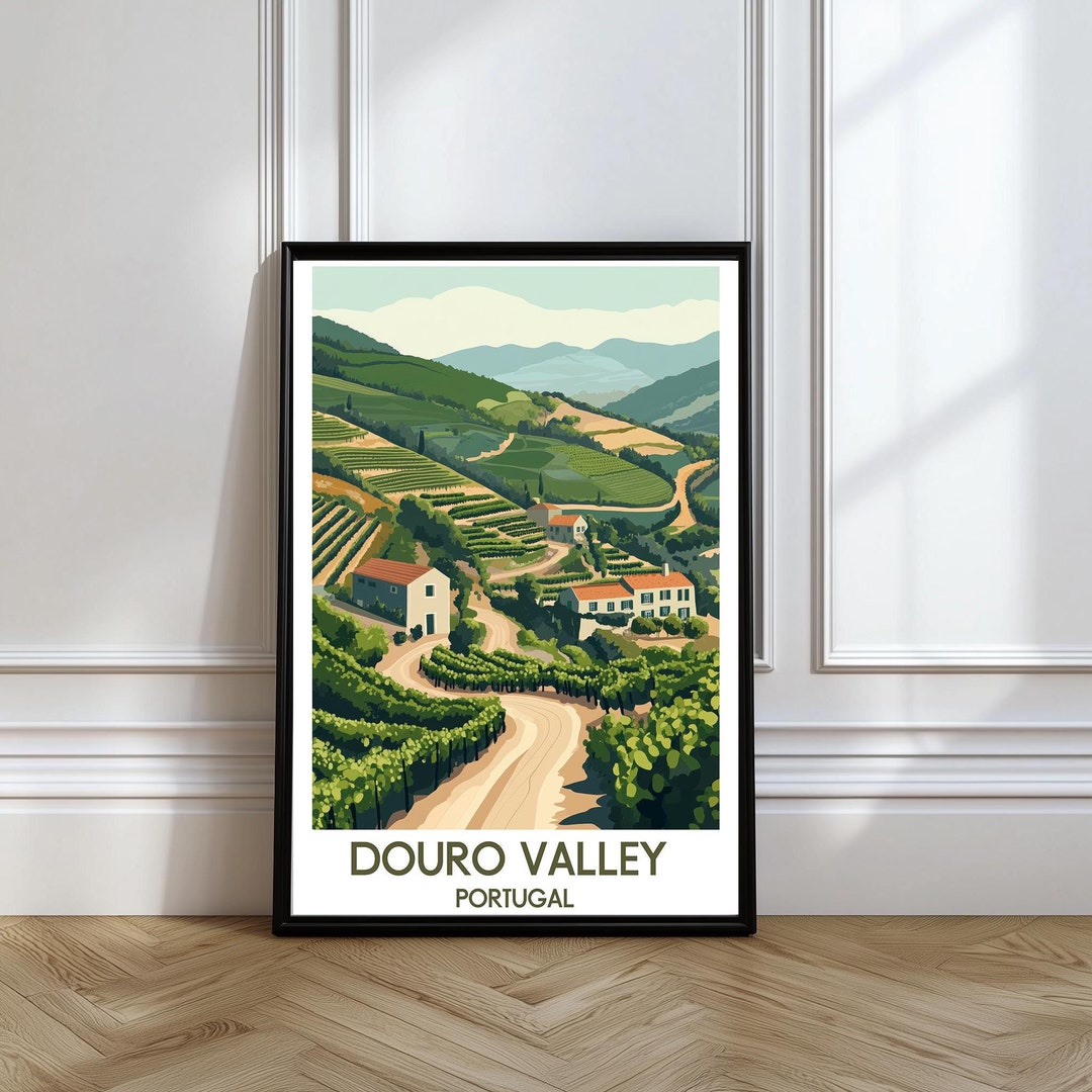 Douro Valley Poster Douro Valley Wall Art Portugal Poster Porto Lover's ...