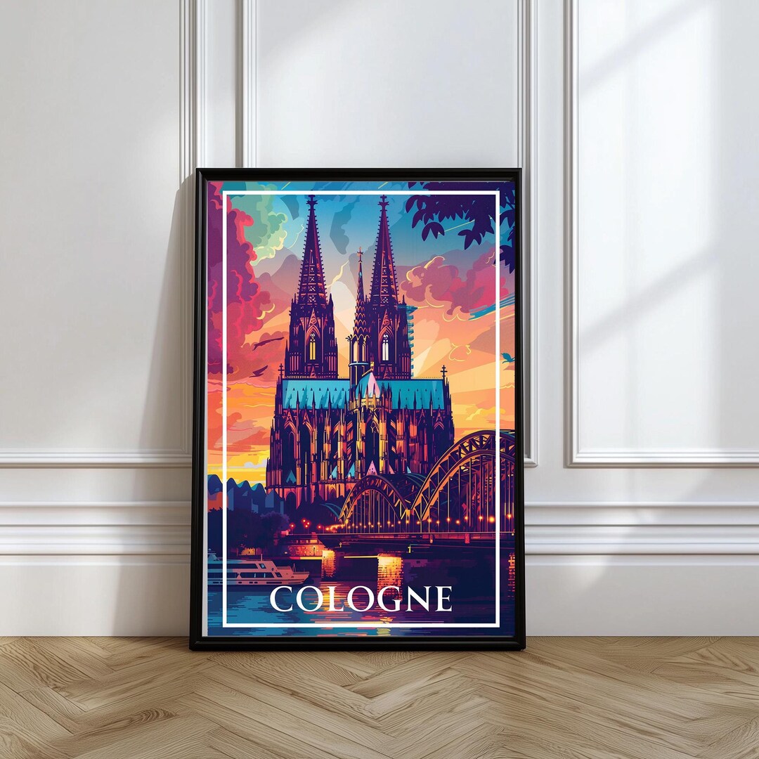 Cologne Poster Cologne Travel Print Germany Wall Art Cologne Wall Art ...