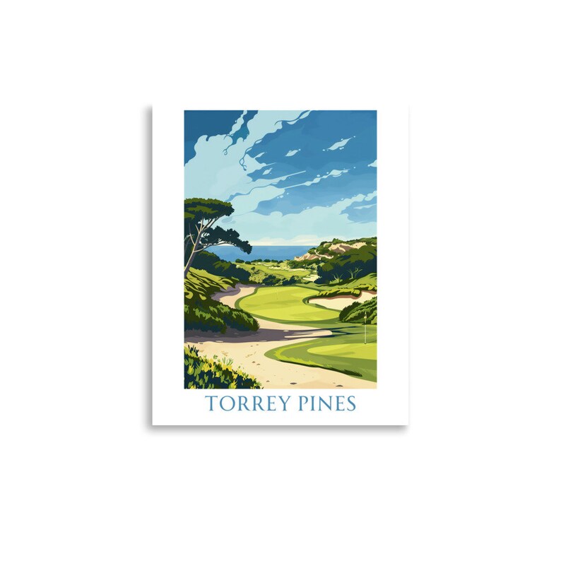 Torrey Pines Poster Torrey Pines Wall Art Gift for Golfers, Golf Lovers Gift - Etsy