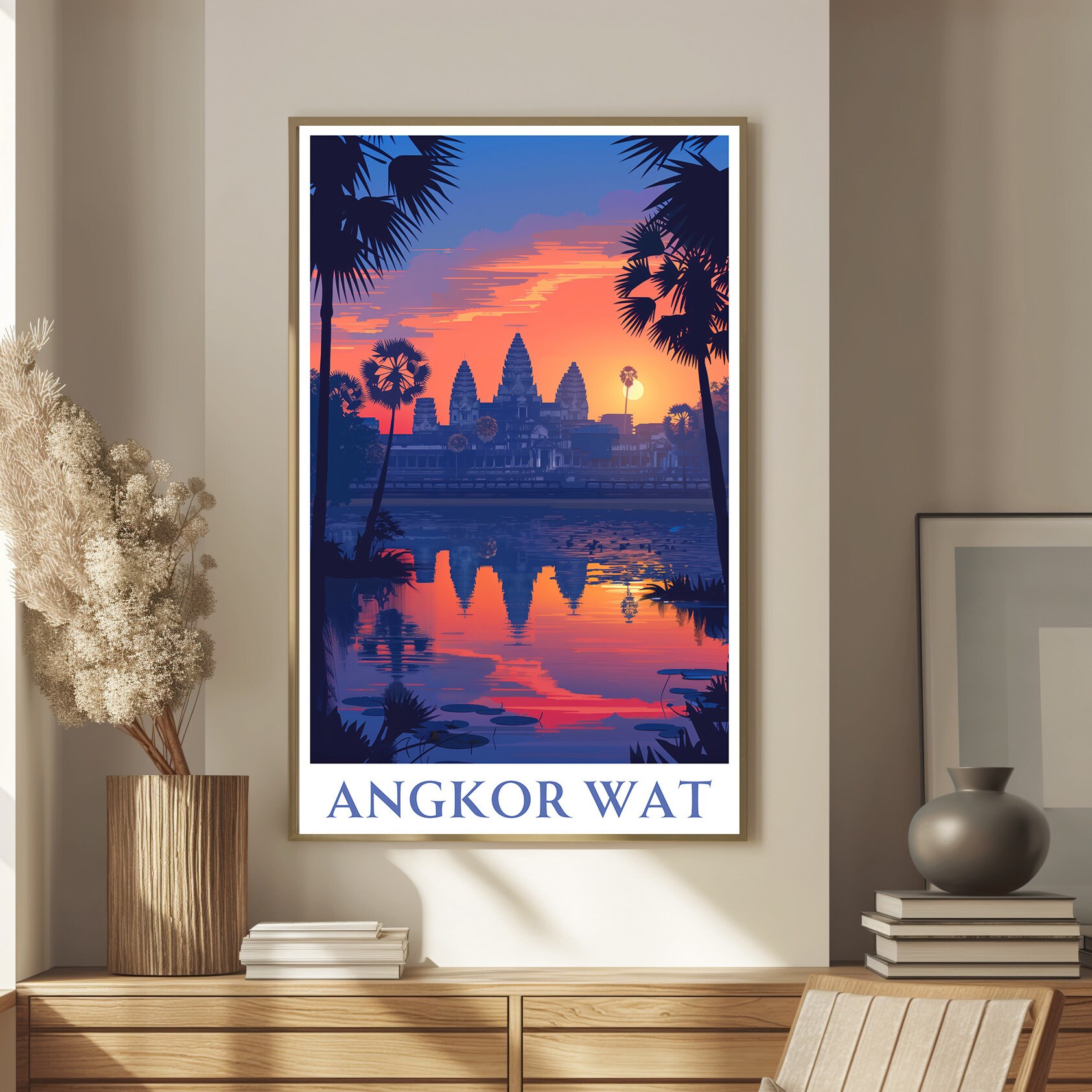 Angkor Wat Poster Angkor Wat Wall Art Sunrise at Angkor Wat Wall Art ...