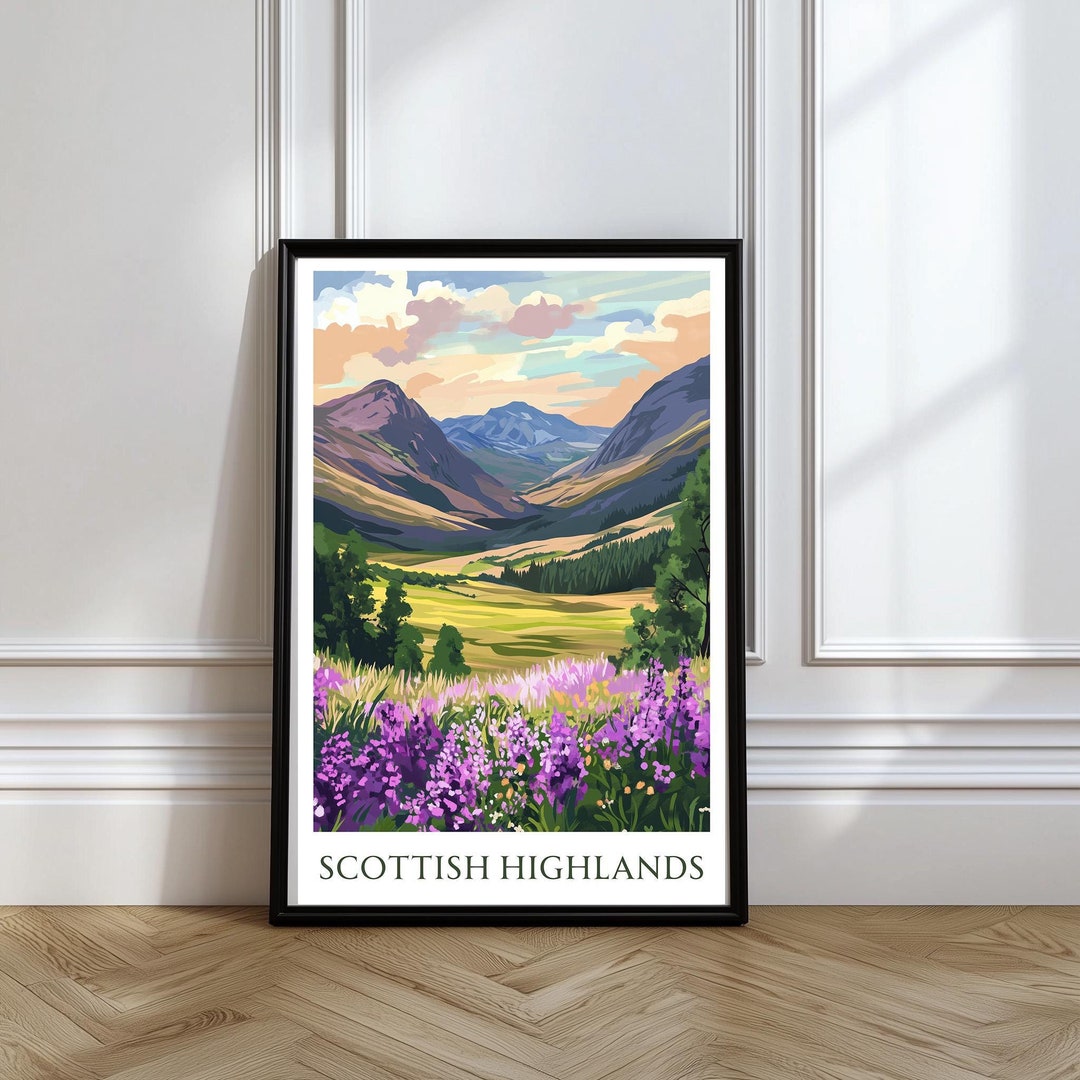 Scottish Highlands Poster Scottish Highlands Wall Art Scottish ...