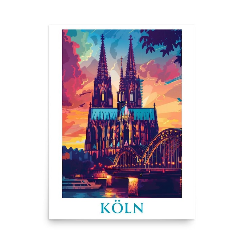 Cologne Cathedral Poster – Germany Travel Art Print - Etsy