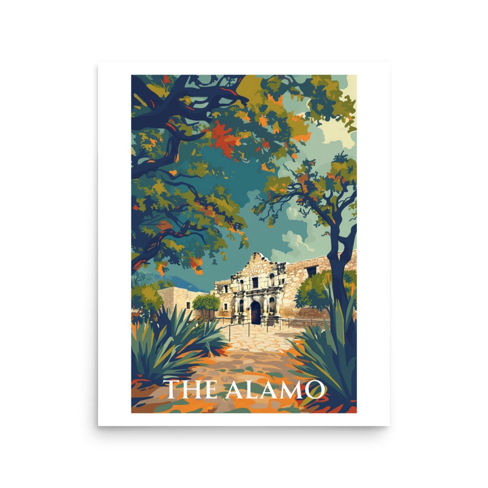 The Alamo Posterthe Alamo Wall Art San Antonio Decor the Alamo Print - Etsy