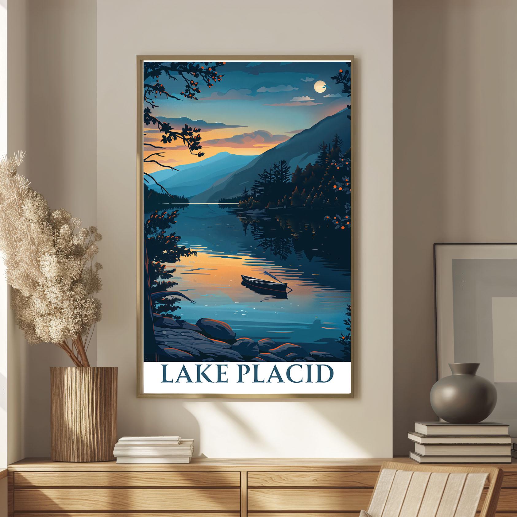 Lake Placid Poster Lake Placid Travel Poster Lake Placid Travel Print ...