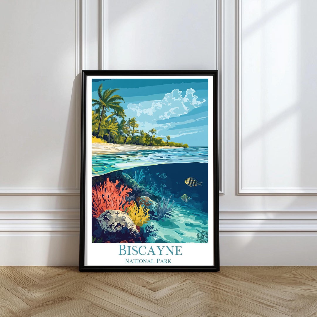 Biscayne National Park Poster Biscayne National Park Wall Art Biscayne ...