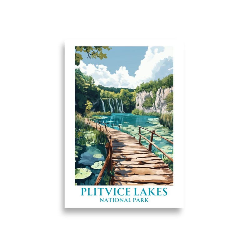 Plitvice Lakes Poster Plitvice Lakes Wall Art Plitvice Lakes National ...