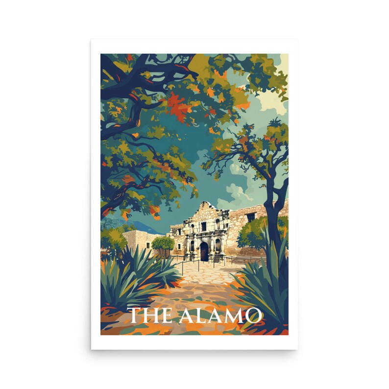 The Alamo Posterthe Alamo Wall Art San Antonio Decor the Alamo Print - Etsy