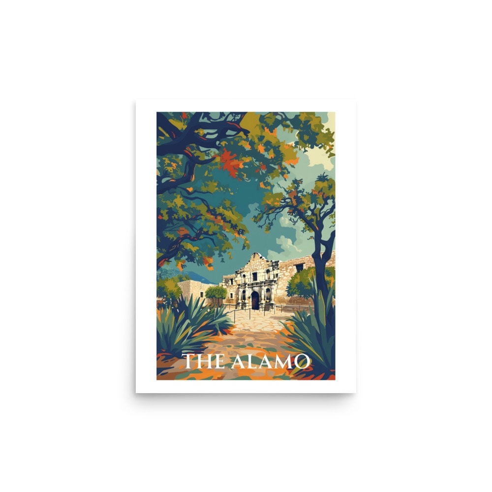 The Alamo Posterthe Alamo Wall Art San Antonio Decor the Alamo Print - Etsy