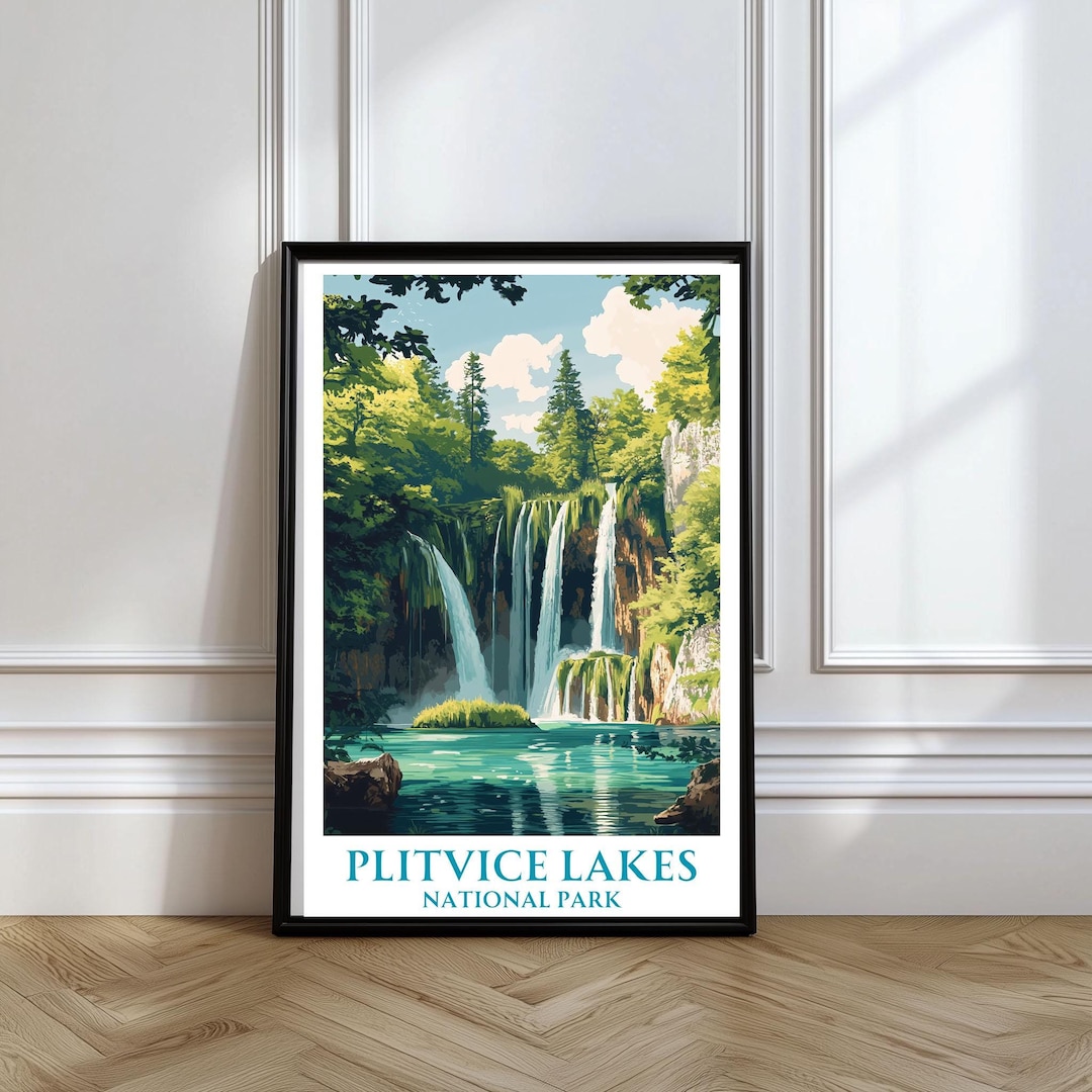 Plitvice Lakes Poster Plitvice Lakes Wall Art Plitvice Lakes National ...