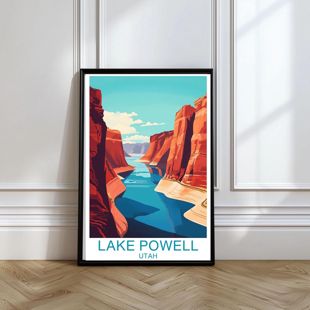Lake Powell Poster Lake Powell Wall Art Home Decor Gift for Utah Nature ...