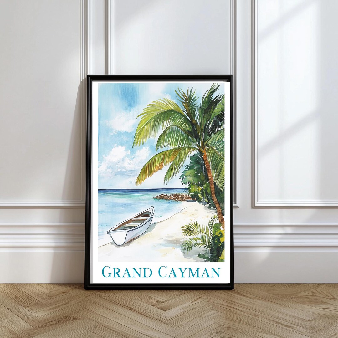 Grand Cayman Poster Grand Cayman Wall Art Grand Cayman Travel Print ...