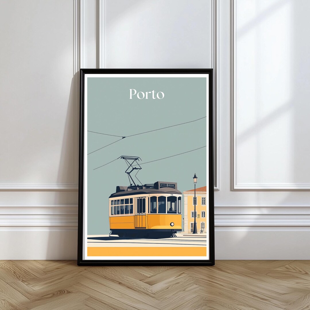 Porto Poster Porto Travel Poster Porto Trolley Poster Porto Cable Car ...