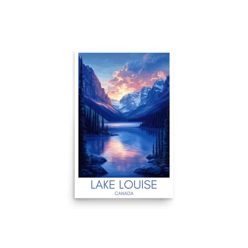 Lake Louise Poster Lake Louise Wall Art Lake Louise Travel Print Lake ...