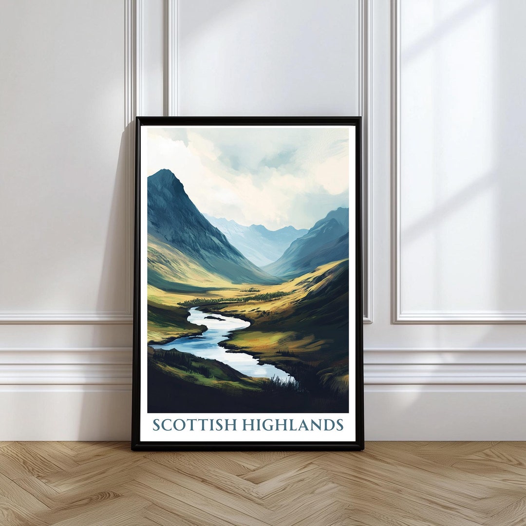 Scottish Highlands Poster Scottish Highlands Wall Art Scottish ...