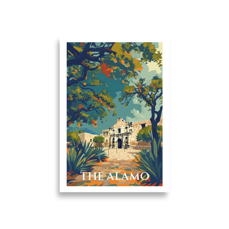 The Alamo Posterthe Alamo Wall Art San Antonio Decor the Alamo Print - Etsy