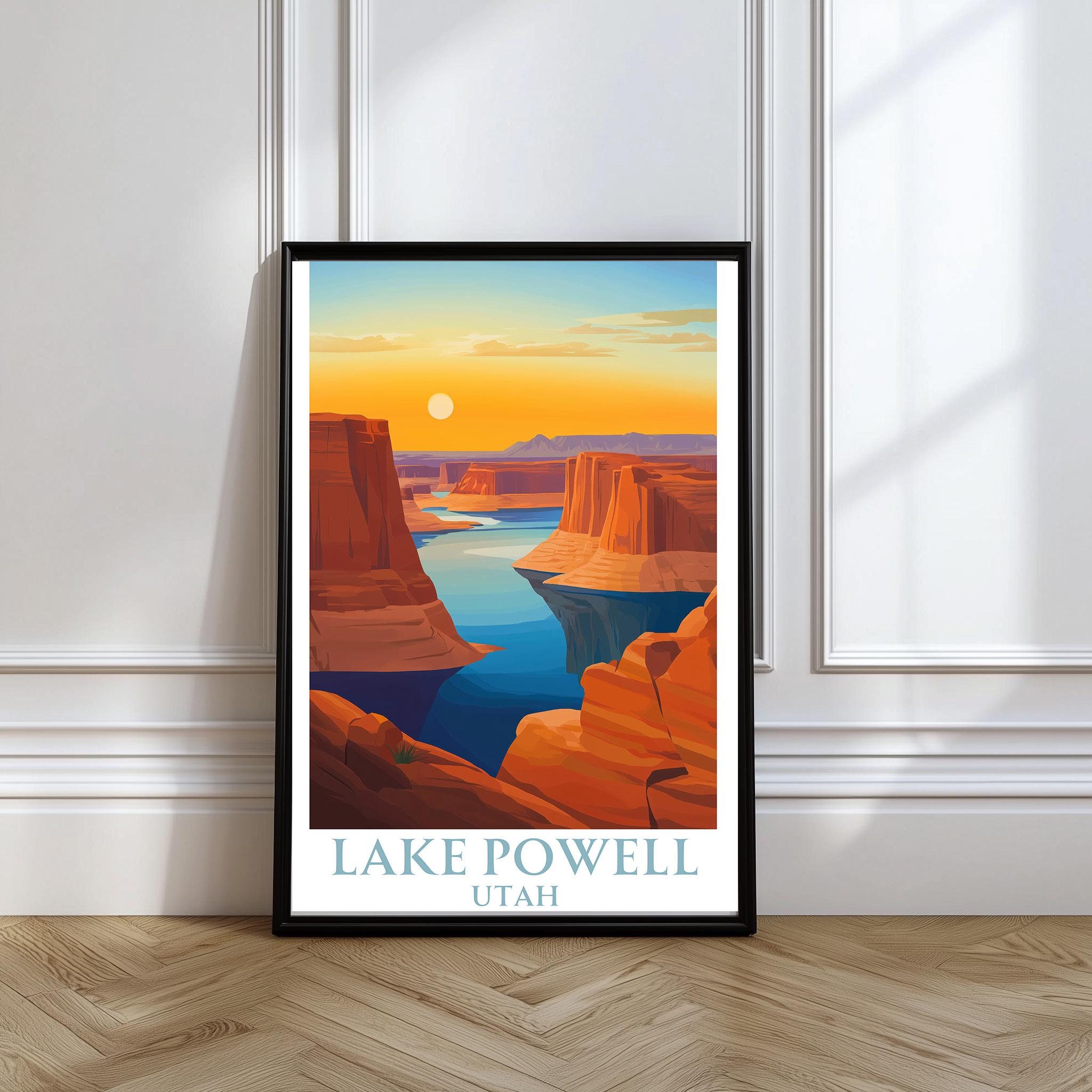 Lake Powell Poster Lake Powell Wall Art Home Decor Gift for Utah Nature ...