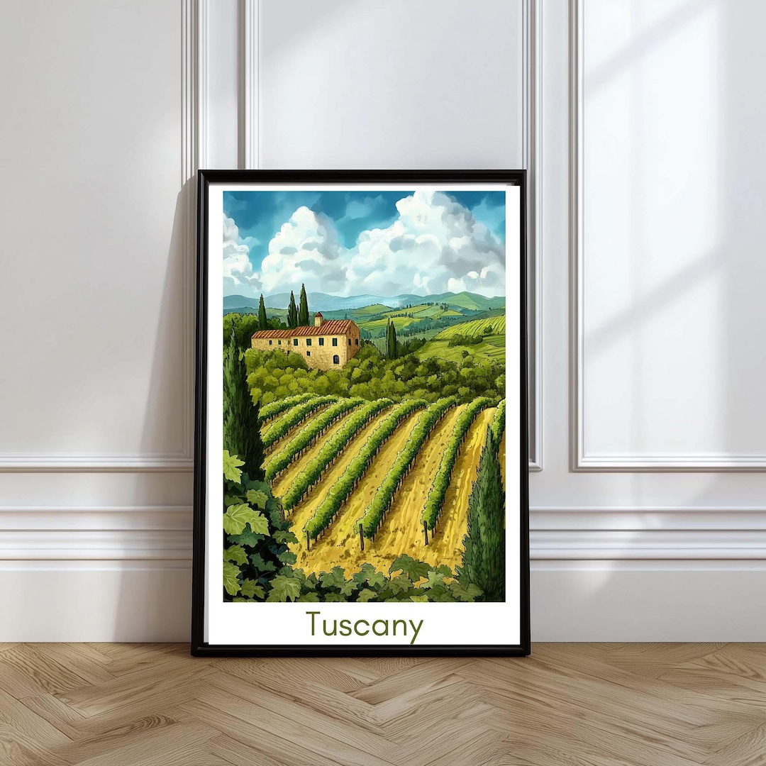 Tuscany Wall Art Tuscany Travel Poster Tuscany Wall Art Art Print ...