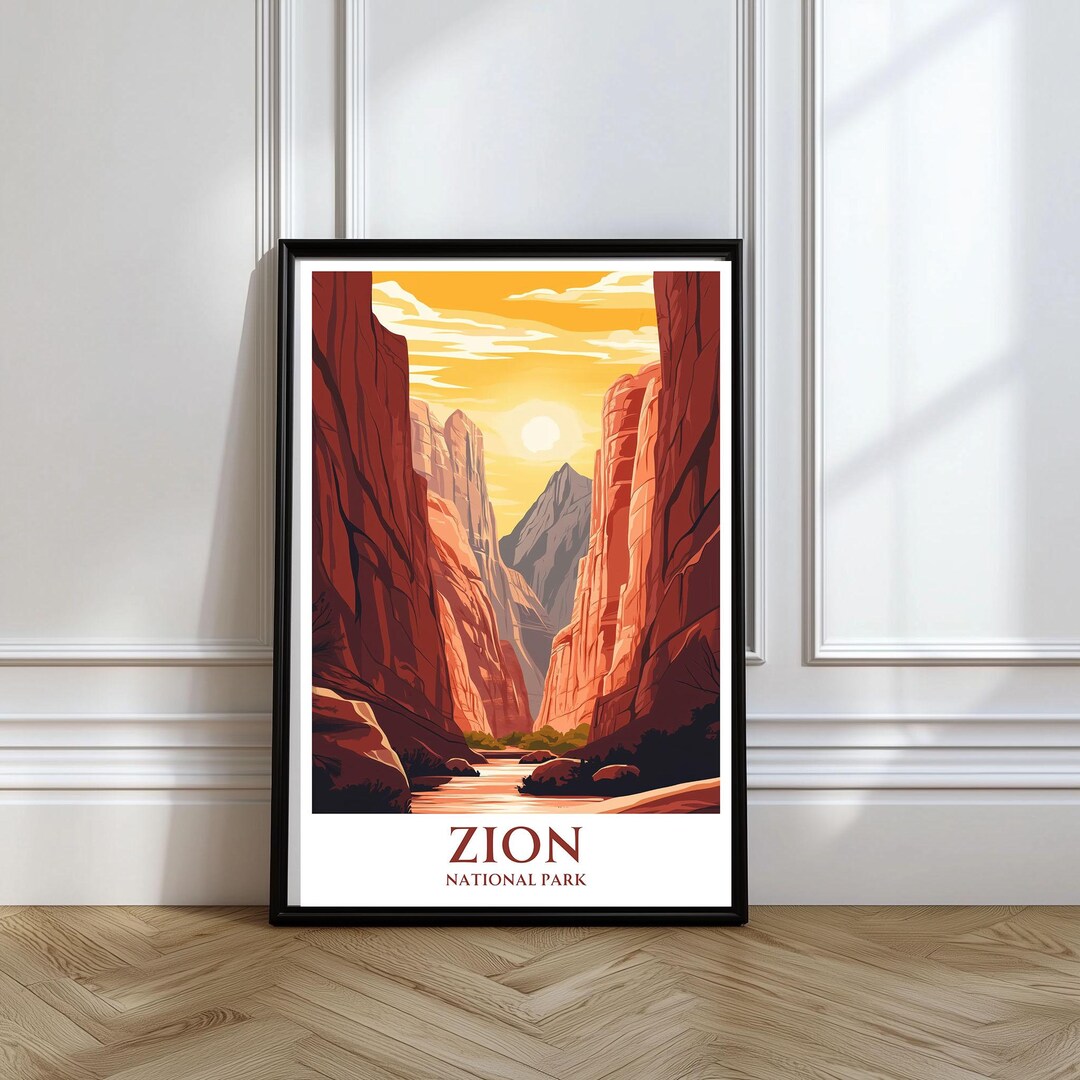 Zion National Park Wall Art Zion National Park Poster Zion Poster Home ...