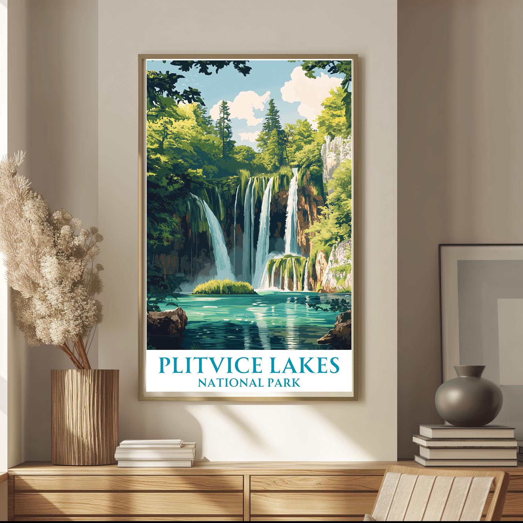 Plitvice Lakes Poster Plitvice Lakes Wall Art Plitvice Lakes National ...