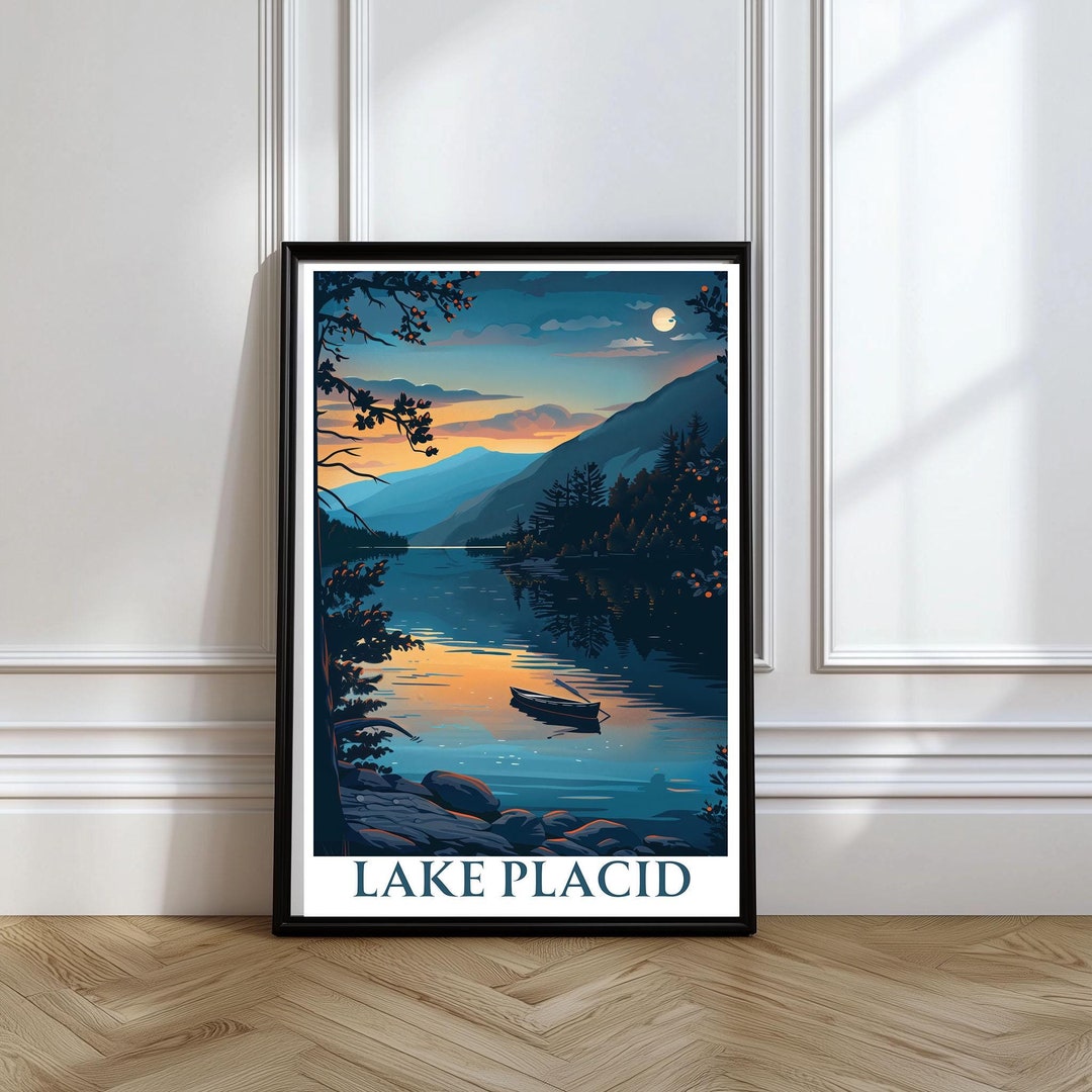 Lake Placid Poster Lake Placid Travel Poster Lake Placid Travel Print ...