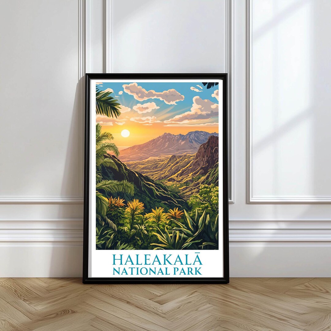 Haleakala National Park Poster Haleakala National Park Wall Art Haleakala Wall Art Hawaiian ...