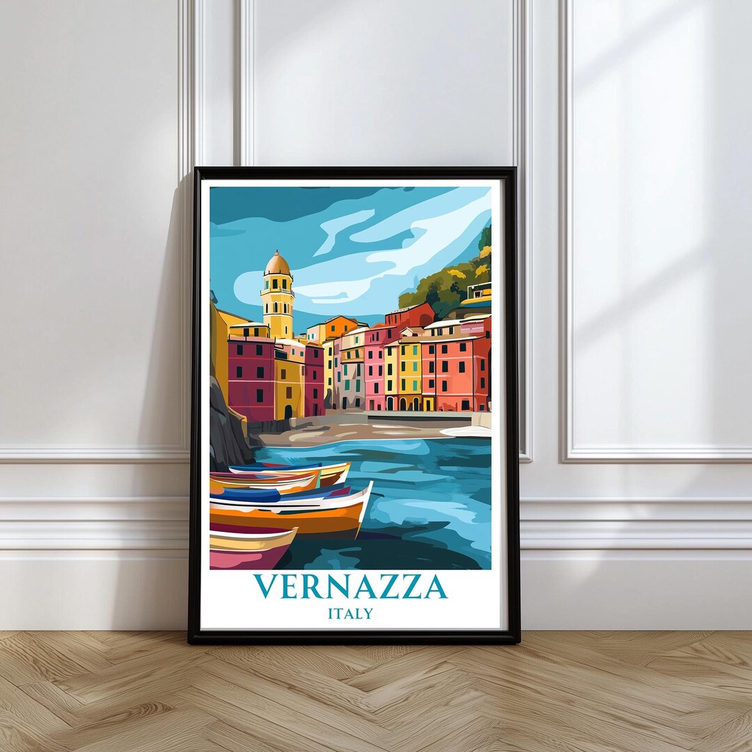 Vernazza Poster Vernazza Wall Art Cinque Terre Wall Art Cinque Terre ...