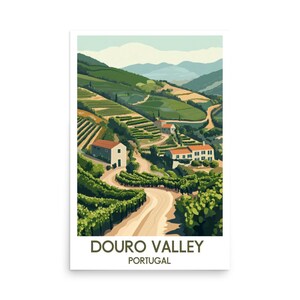 Douro Valley Poster Douro Valley Wall Art Portugal Poster Porto Lover's ...