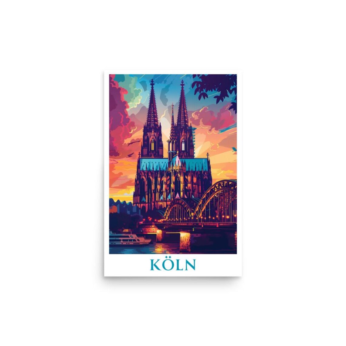 Cologne Cathedral Poster – Germany Travel Art Print - Etsy