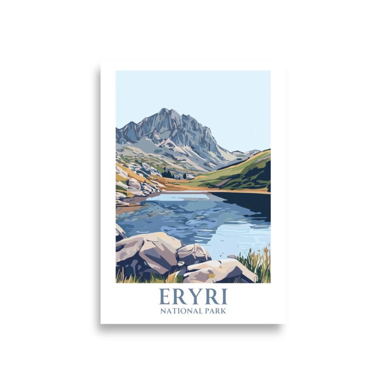 Eryri National Park Poster Snowdonia Poster Eryri National Park Wall ...