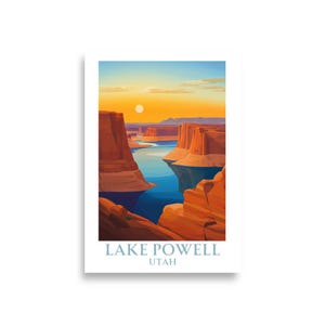 Lake Powell Poster Lake Powell Wall Art Home Decor Gift for Utah Nature ...