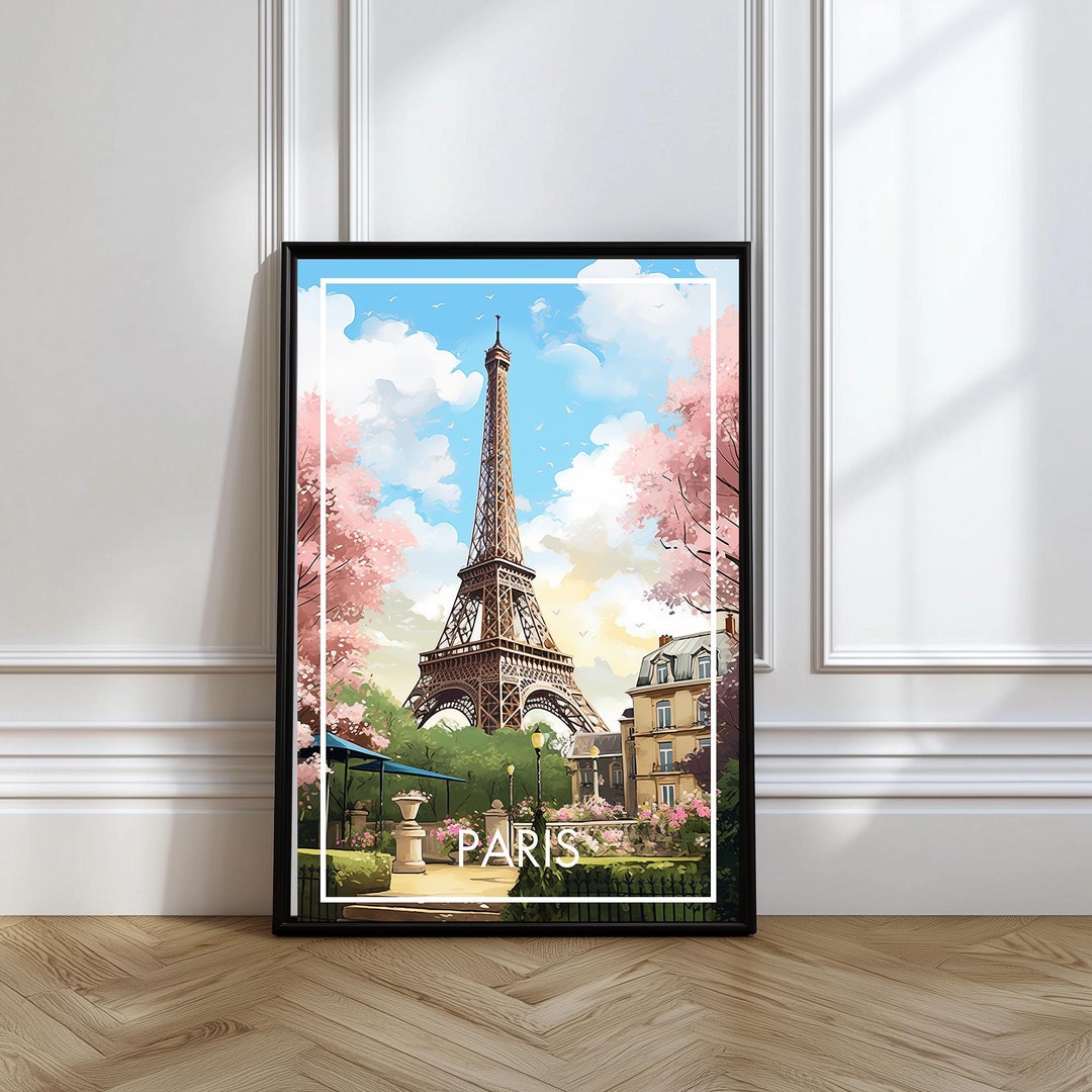 Paris Poster Paris Wall Art Eiffel Tower Wall Art Parisian Wall Art ...