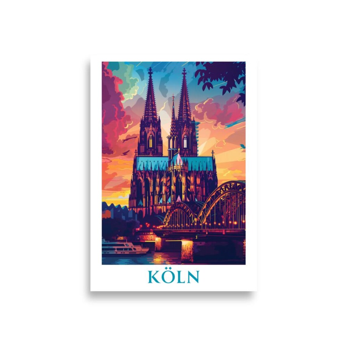 Cologne Cathedral Poster – Germany Travel Art Print - Etsy
