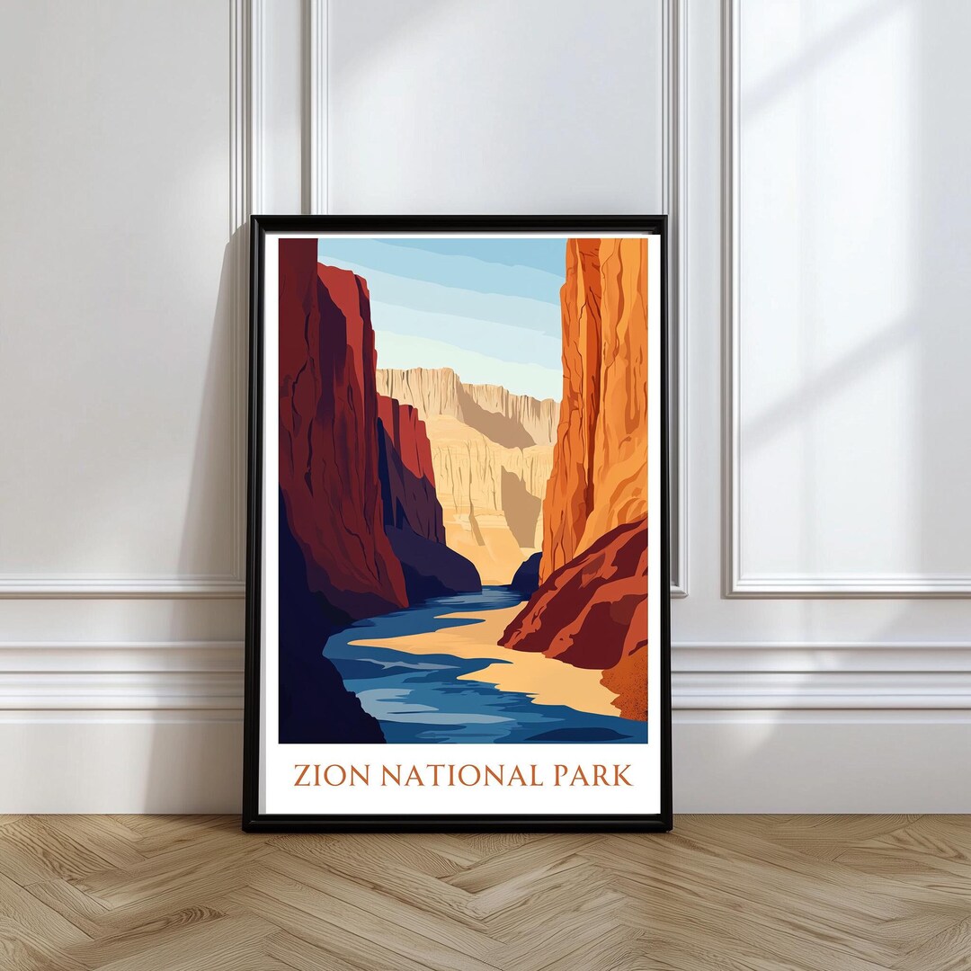 Zion National Park Wall Art Zion National Park Poster Zion Poster Home ...