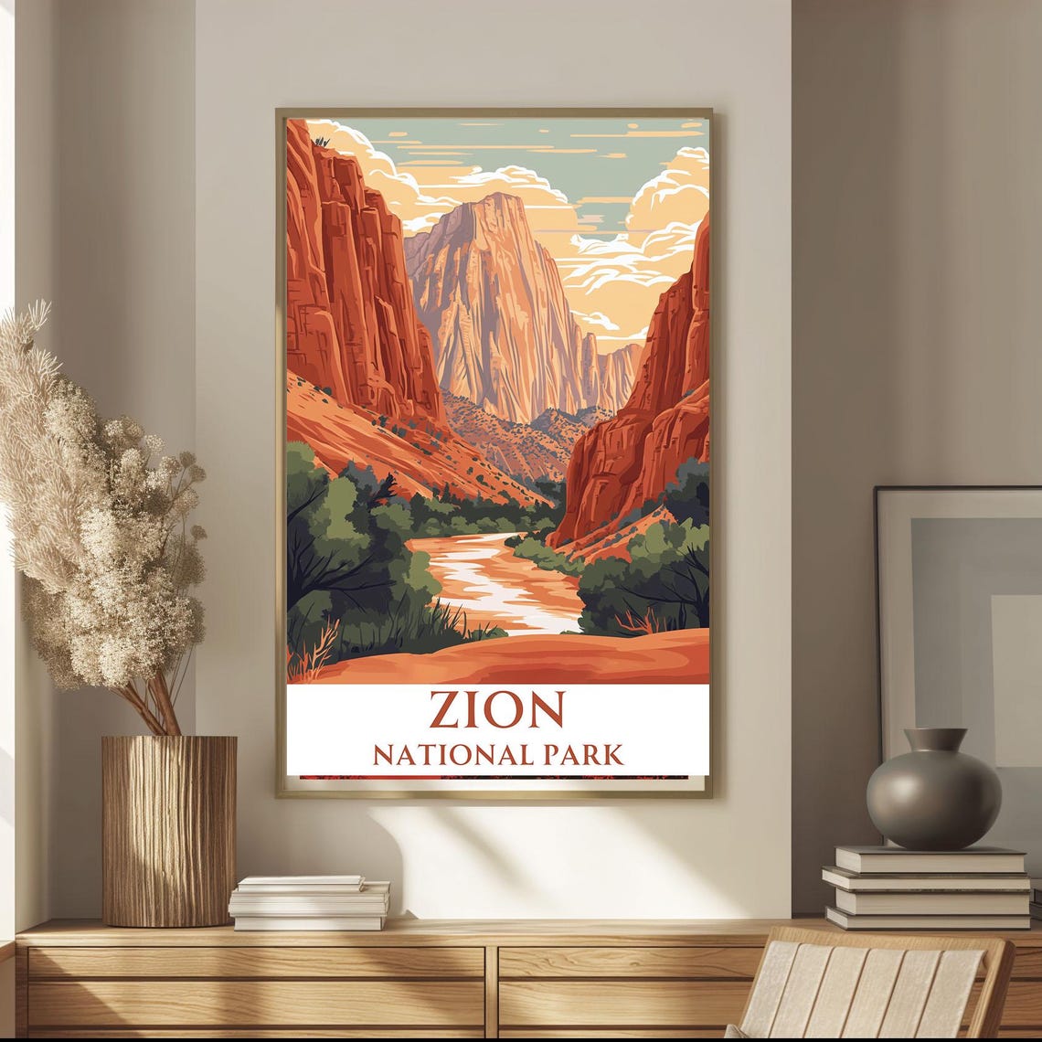 Zion National Park Wall Art Zion National Park Poster Zion Poster Home ...