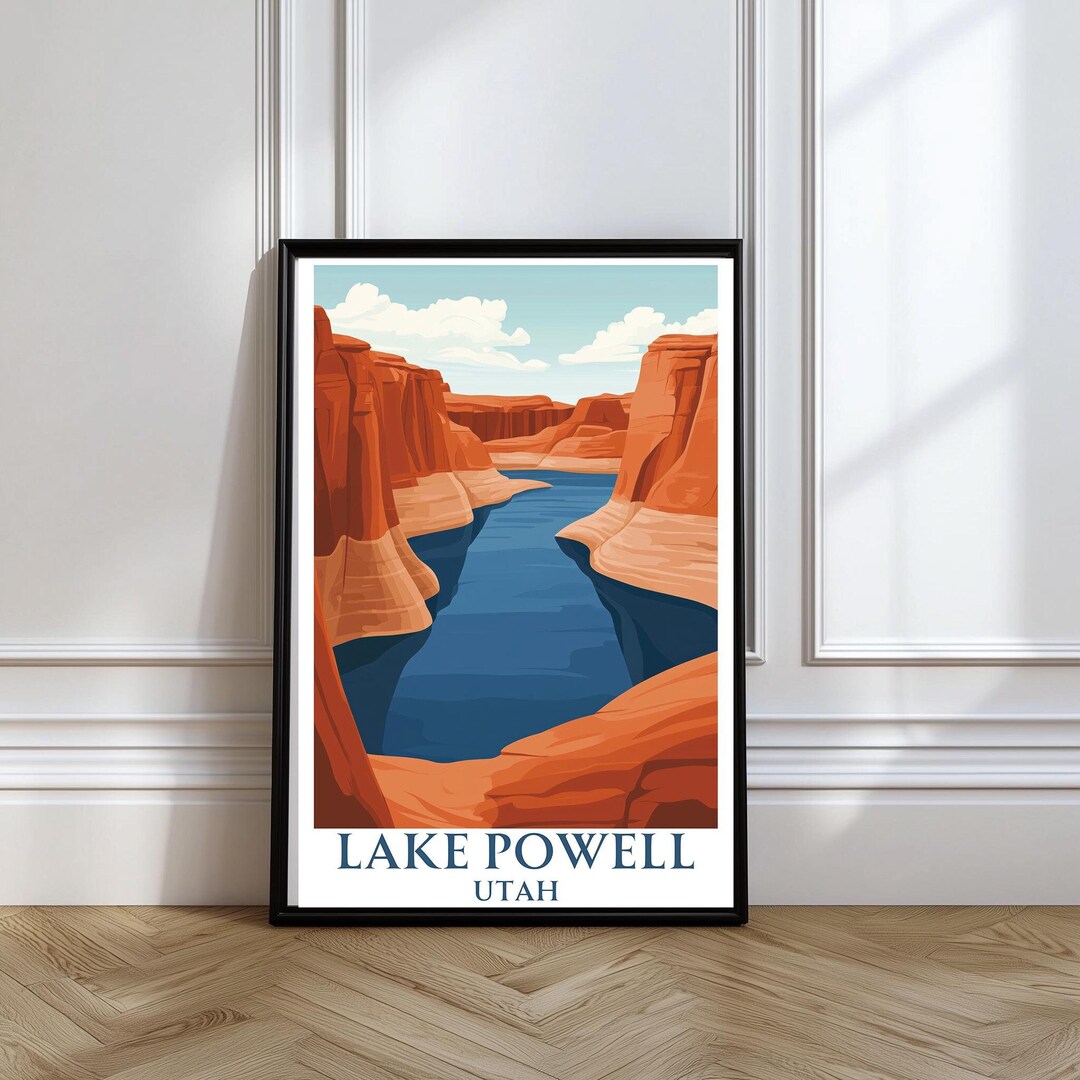 Lake Powell Poster Lake Powell Wall Art Home Decor Gift for Utah Nature ...