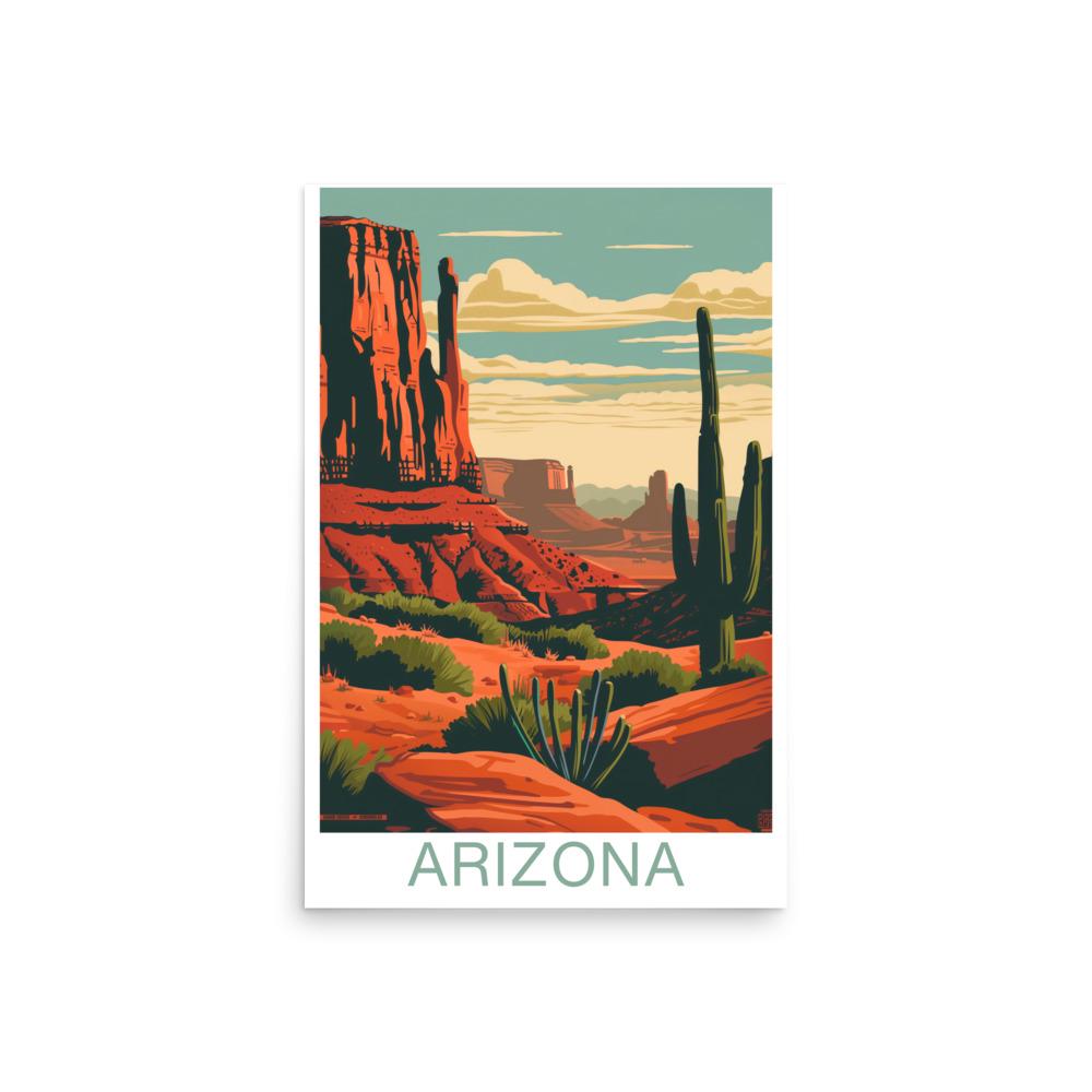 Arizona Poster Arizona Wall Art Arizona Landscape Poster Arizona Nature ...
