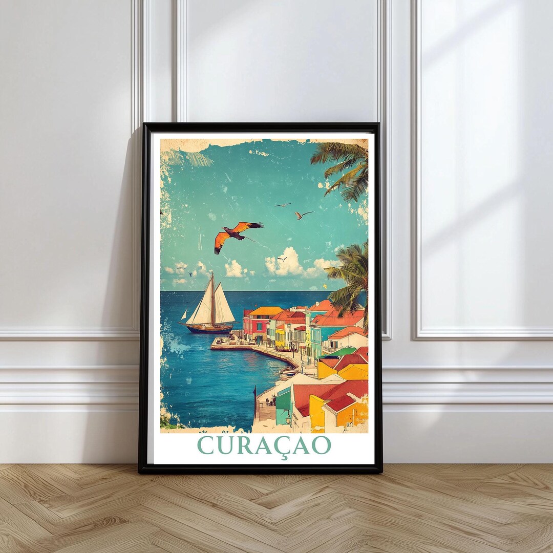 Curaçao Poster Curacao Wall Art Curacao Travel Print Curacao Travel ...