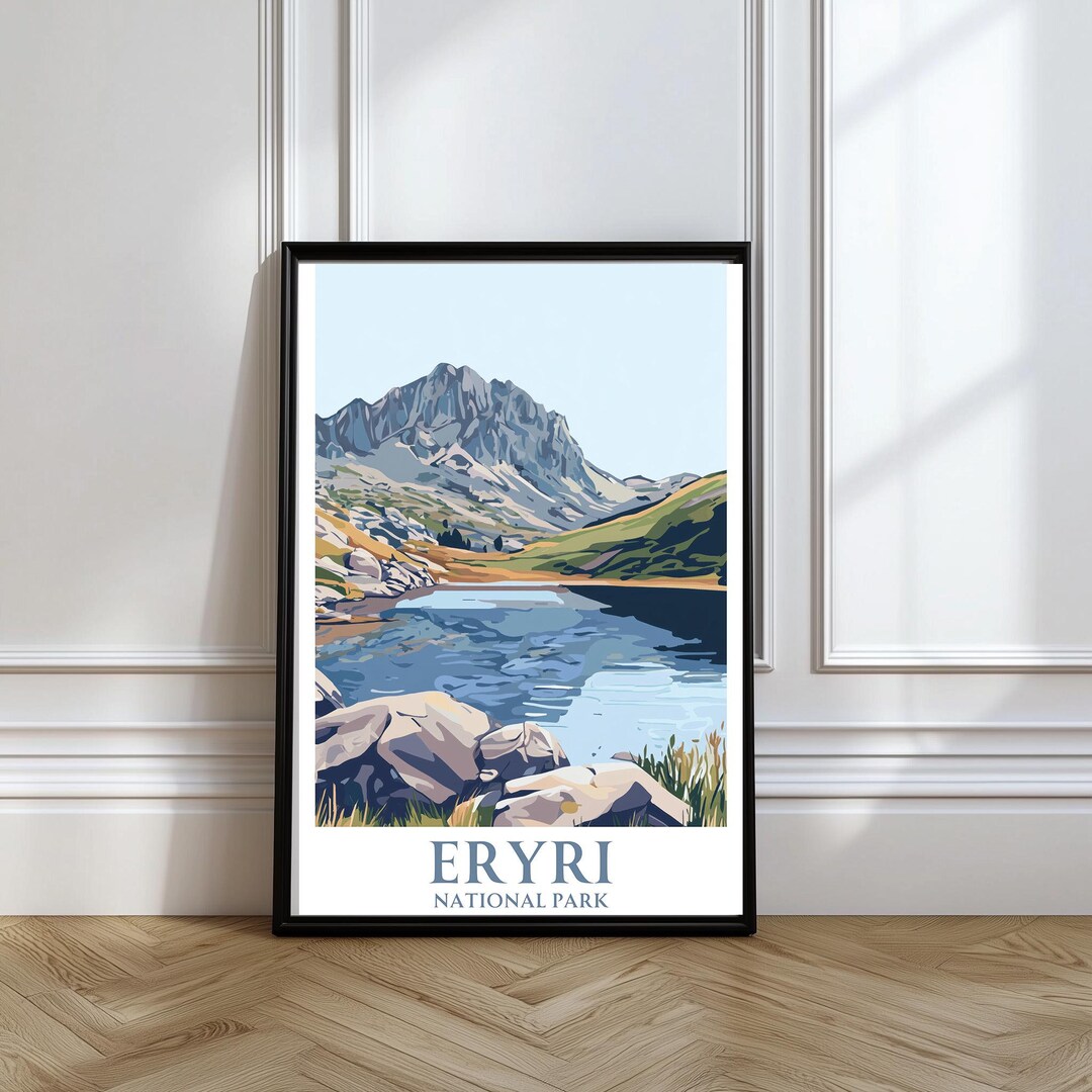 Eryri National Park Poster Snowdonia Poster Eryri National Park Wall ...