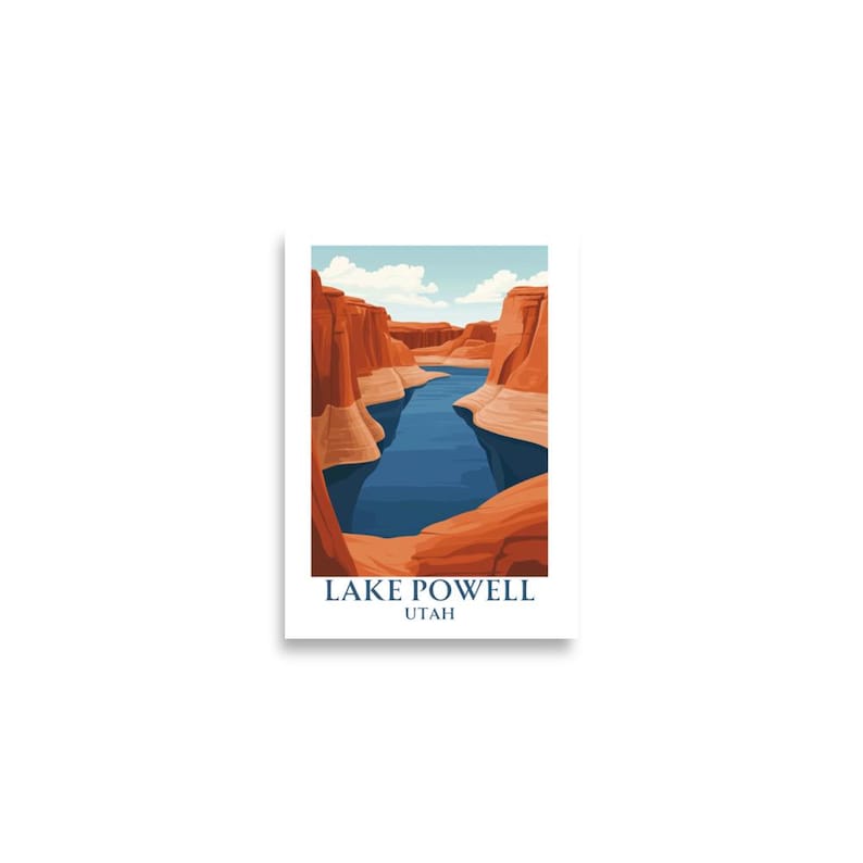Lake Powell Poster Lake Powell Wall Art Home Decor Gift for Utah Nature ...