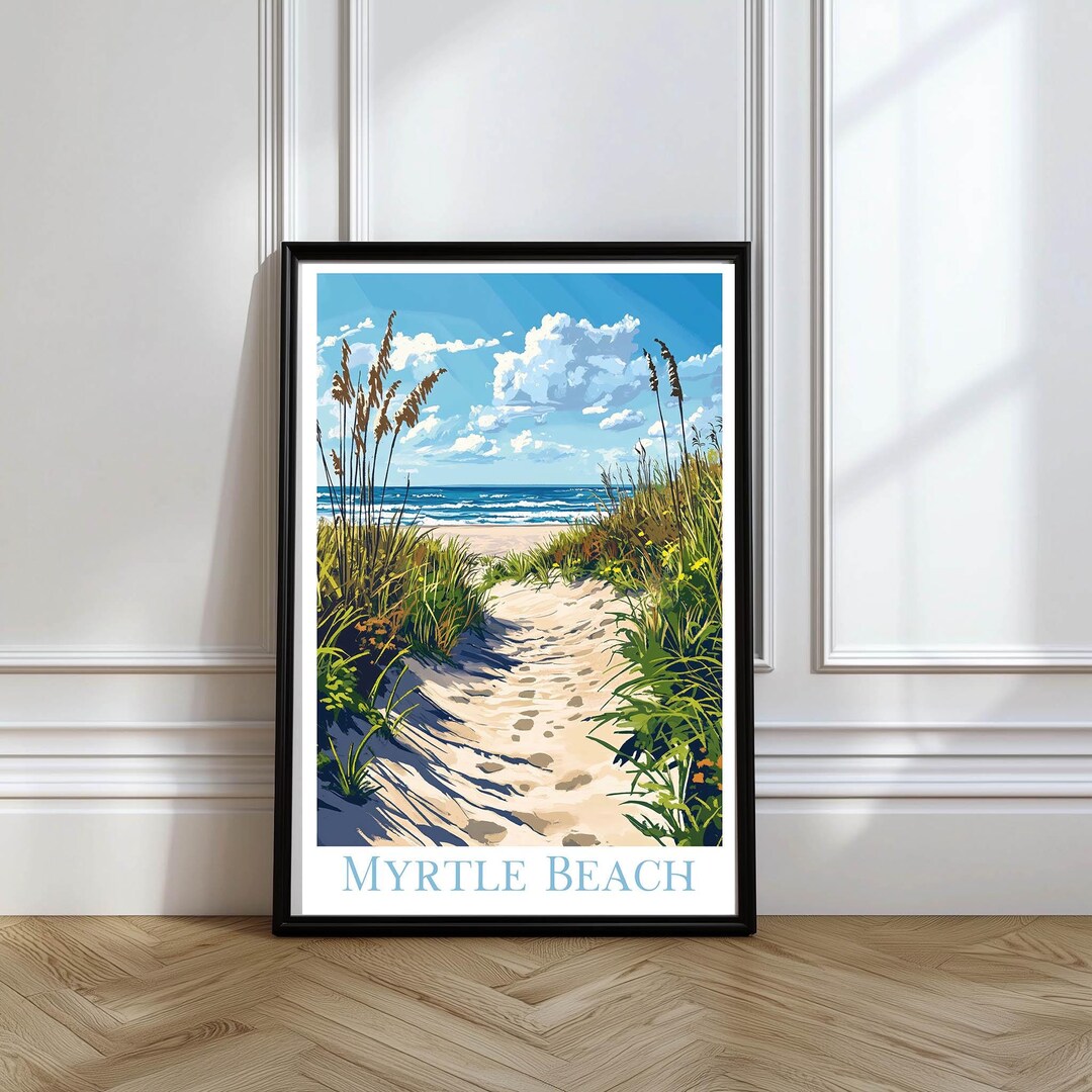 Myrtle Beach Poster Myrtle Beach Wall Art Myrtle Wall Art South ...