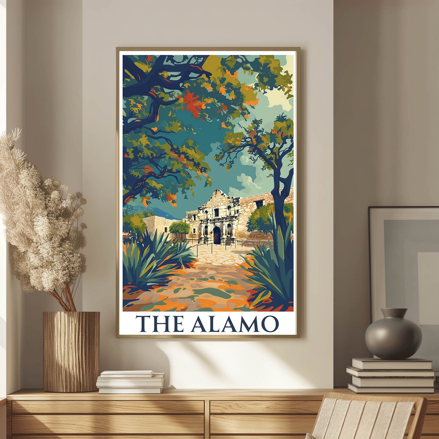 The Alamo Posterthe Alamo Wall Art San Antonio Decor the Alamo Print - Etsy
